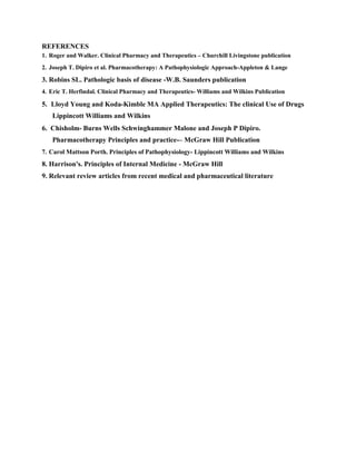 Hospital pharmacy syllabus | PDF