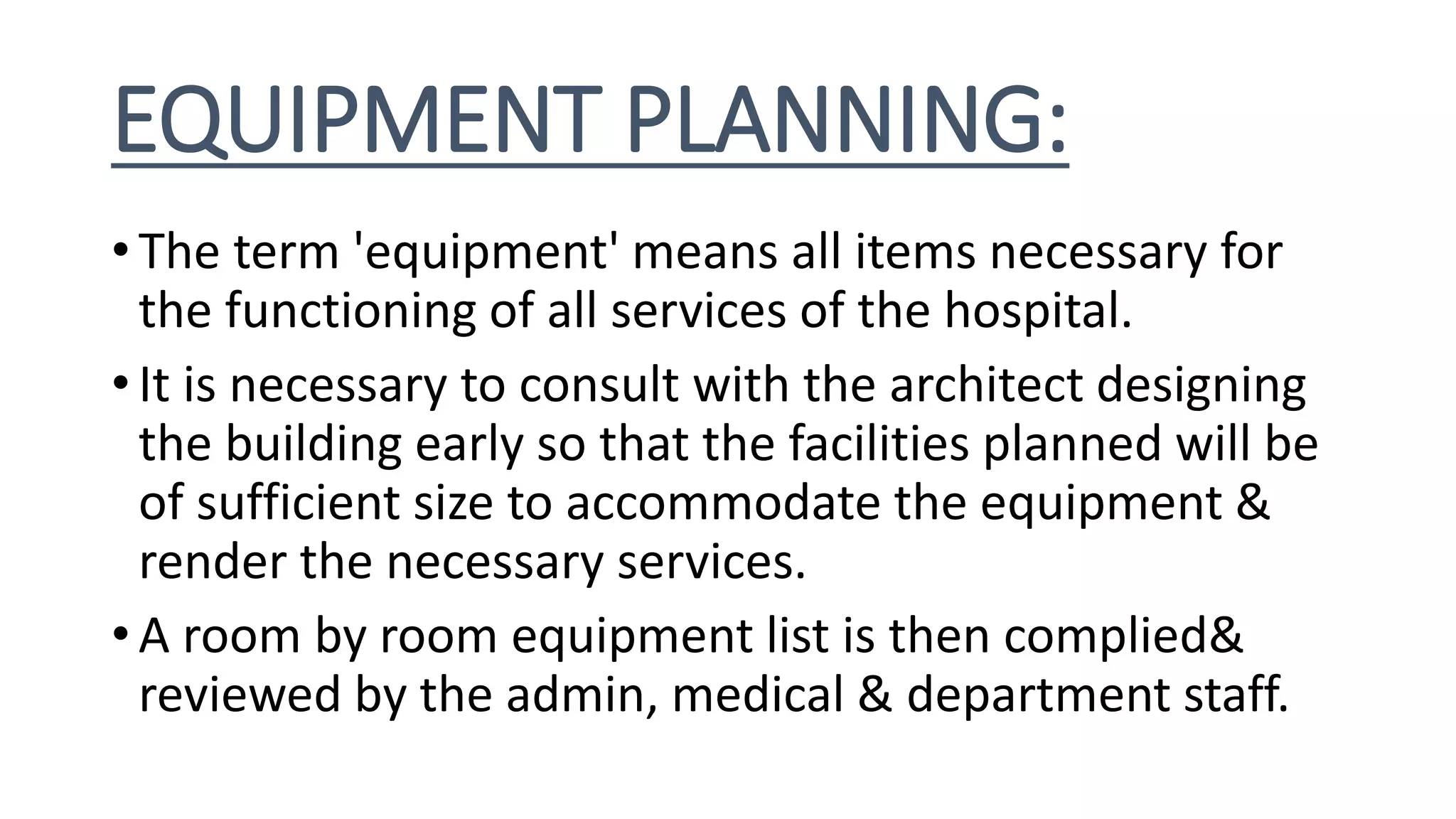HOSPITAL PLANNING .ppt