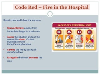 Hospital Planning Emergency Codes in Hospital | PPTX | First Aid | Injuries