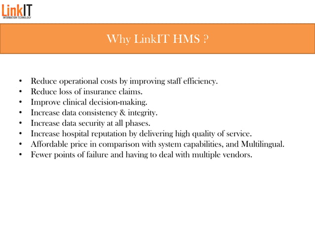 LinkIT Hospital Management System | PDF | Healthcare Industry | Industries
