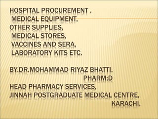 Hospital procurement | PPT