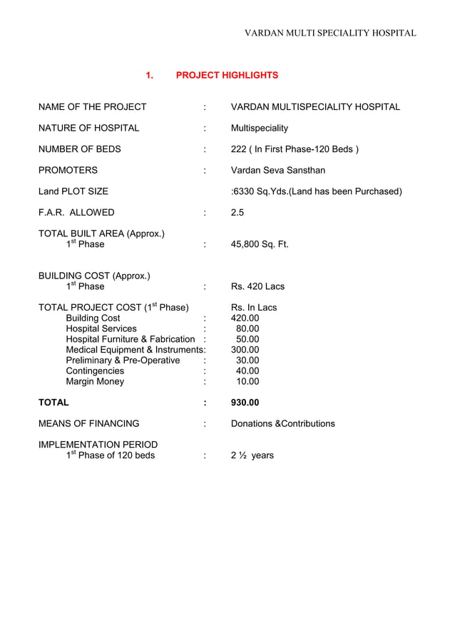 Hospital project report | PDF