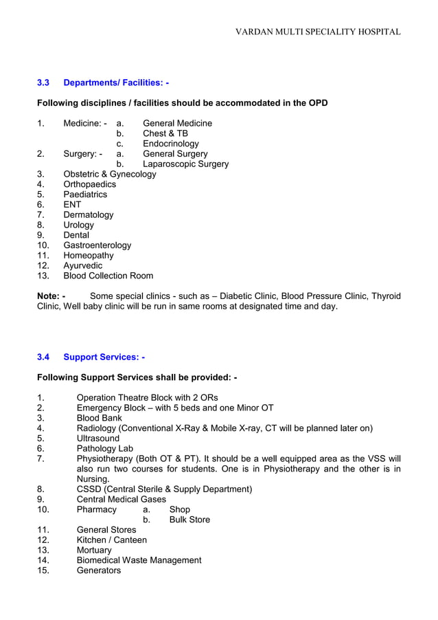 Hospital project report | PDF