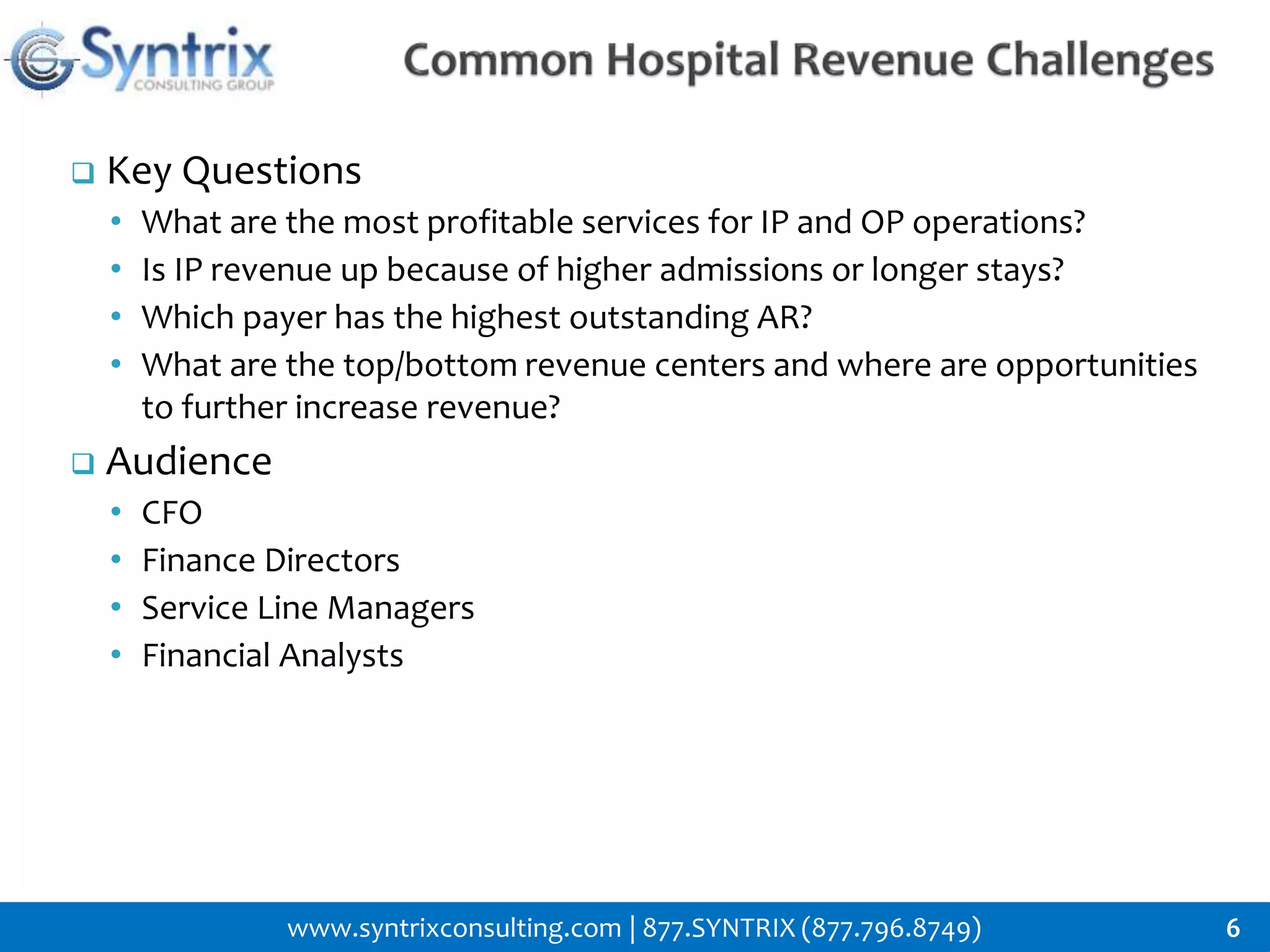 Hospital Revenue Performance | PPTX