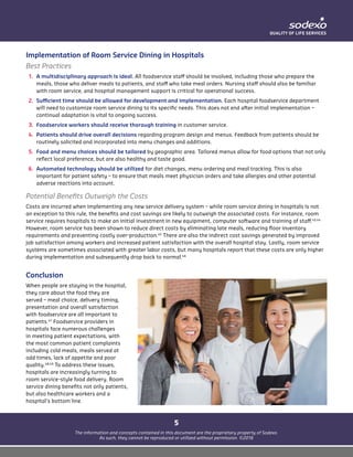 Hospital room service dining: organizational impact | PDF