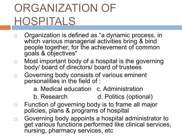 Hospital and Type of Hospital | PPTX | Healthcare Industry | Industries