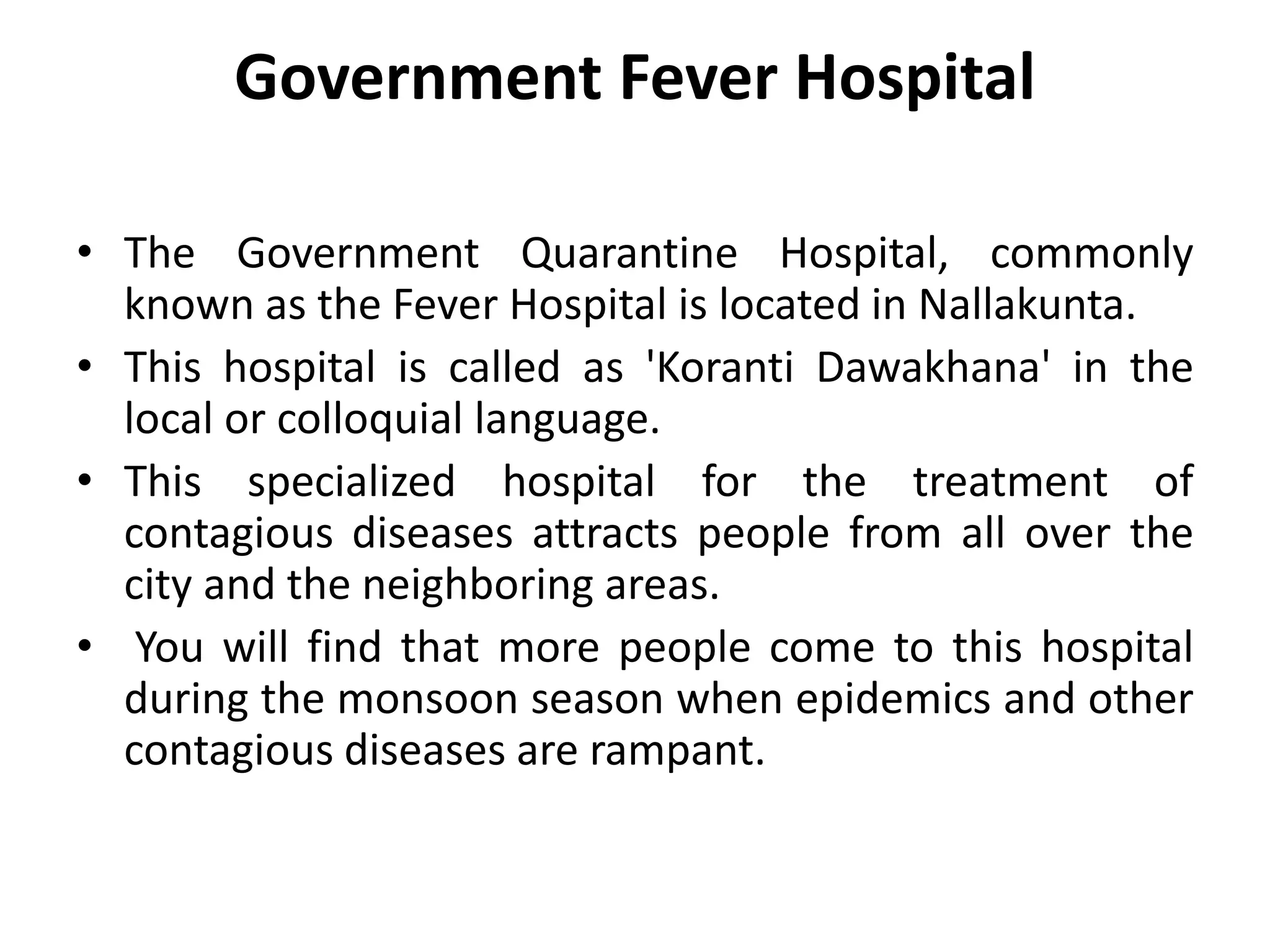 Government Hospitals in Hyderabad | PPTX