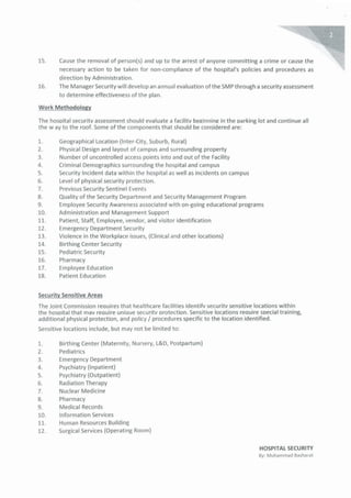 Hospital security plan | PDF