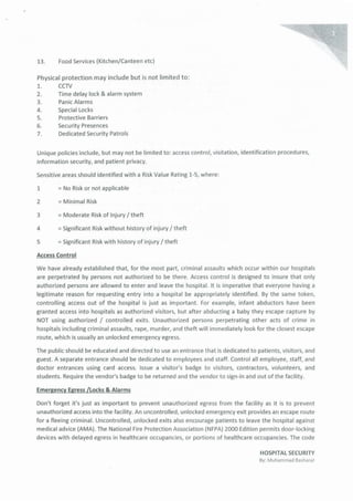 Hospital security plan | PDF