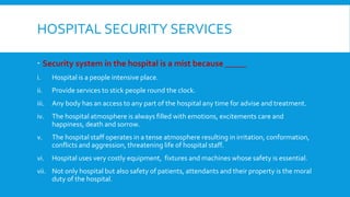 Hospital security Plan - Government Hospital | PPTX