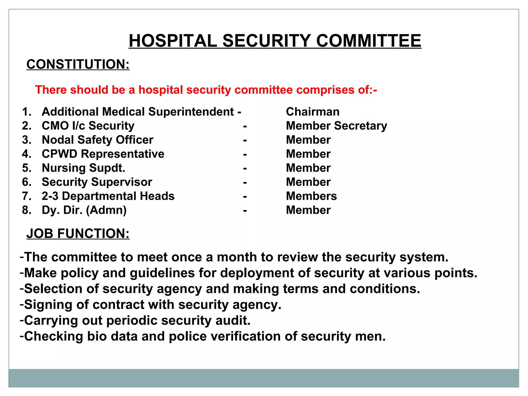 Hospital security services | PPT