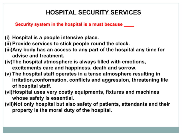 Hospital security services | PPT