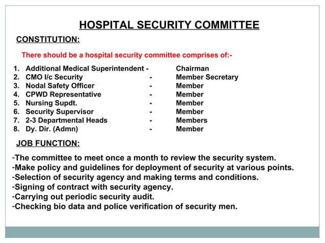 Hospital security services | PPT