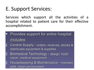 Hospital services | PPTX