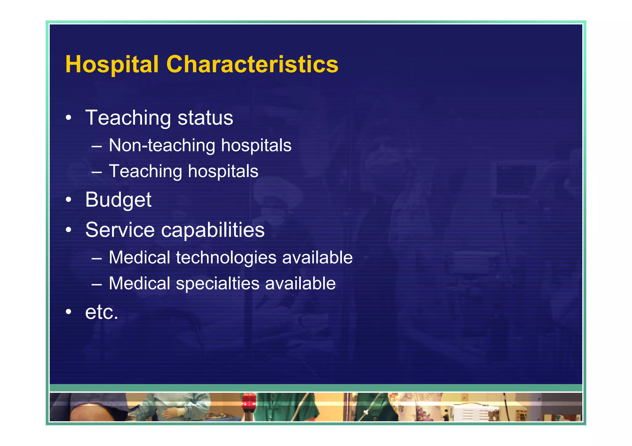 Hospital Services & Management | PDF