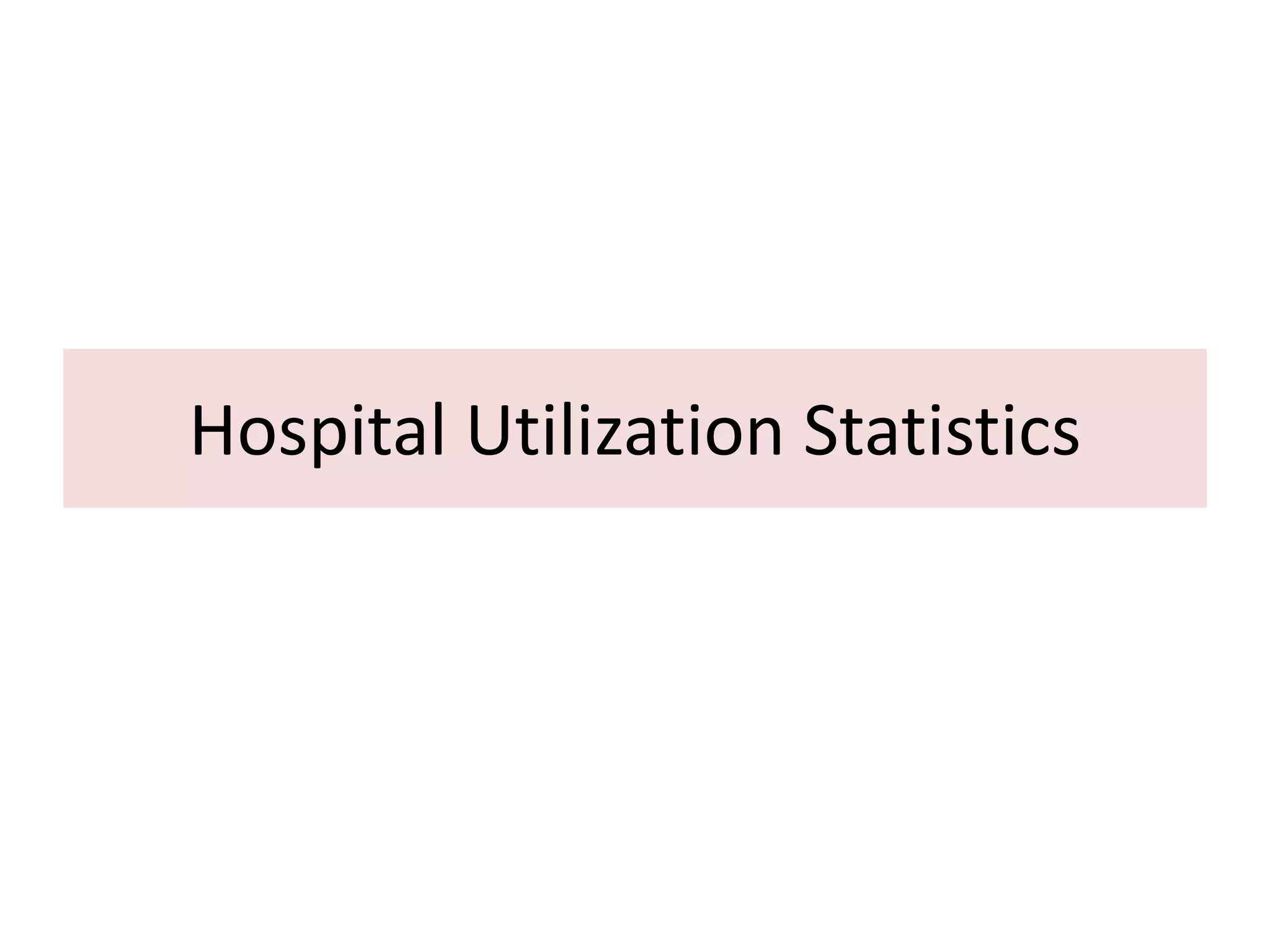 Hospital Statistics | PPTX