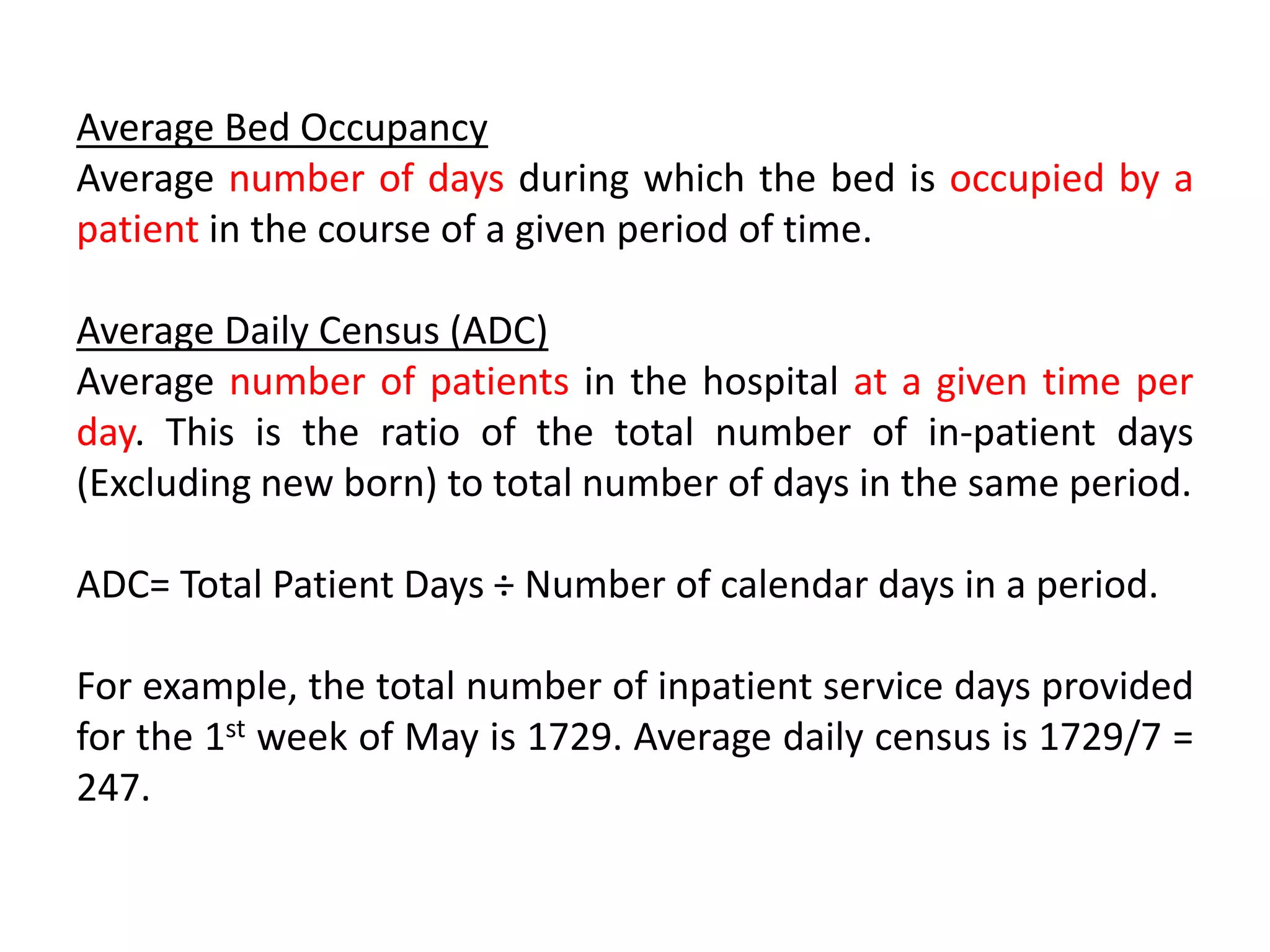 Hospital Statistics | PPTX