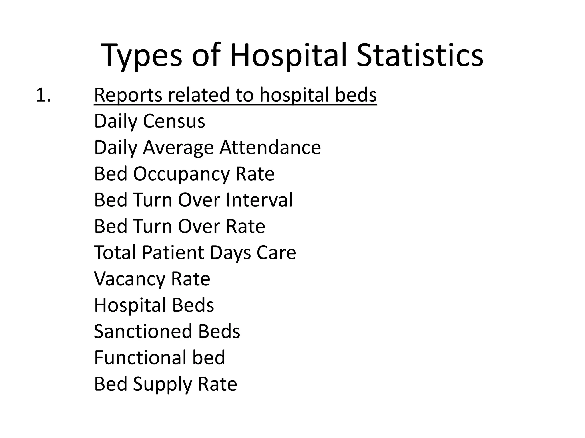 Hospital Statistics | PPTX