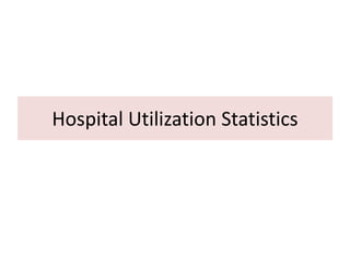 Hospital Statistics | PPTX