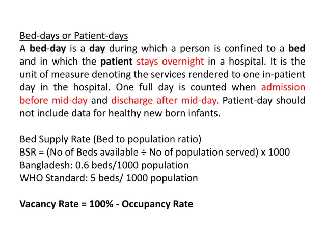 Hospital Statistics | PPTX