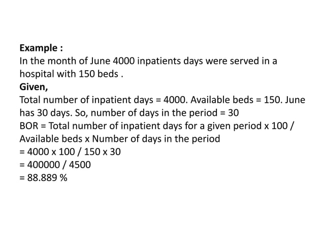 Hospital Statistics | PPTX