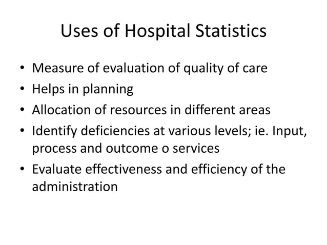 Hospital Statistics | PPTX