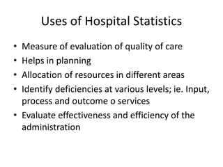 Hospital Statistics | PPT