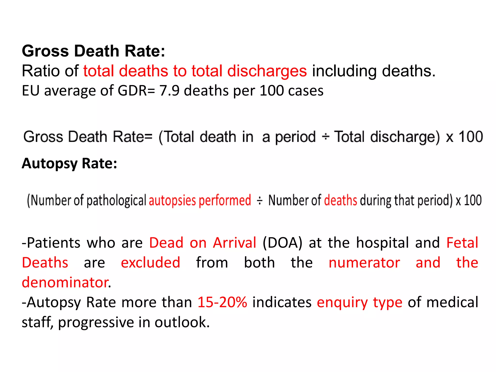 Hospital Statistics and Measurement of Hospital Performance | PDF