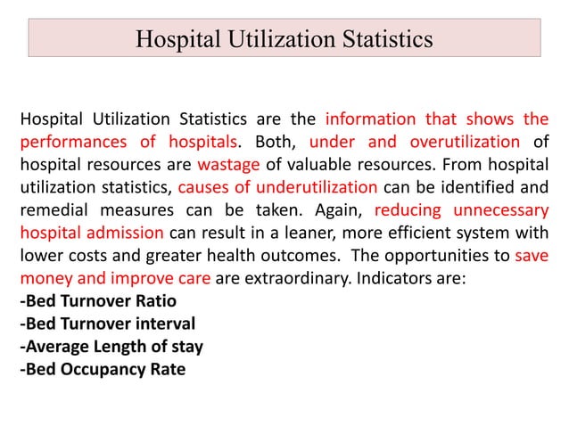 Hospital Statistics and Measurement of Hospital Performance | PDF ...