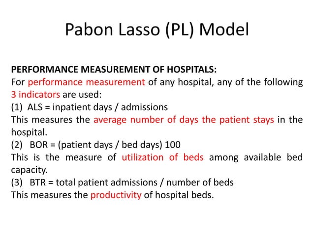 Hospital Statistics and Pabon Lasso Model of Hospital Performance ...