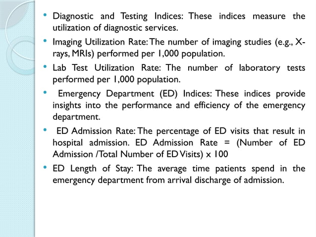 hospital statistics including hospital utilization indices.pptx