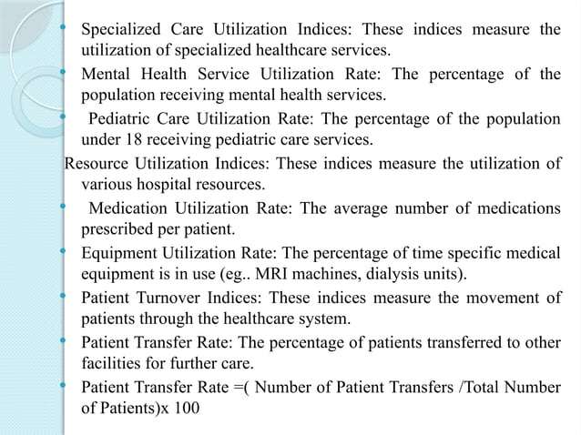 hospital statistics including hospital utilization indices.pptx