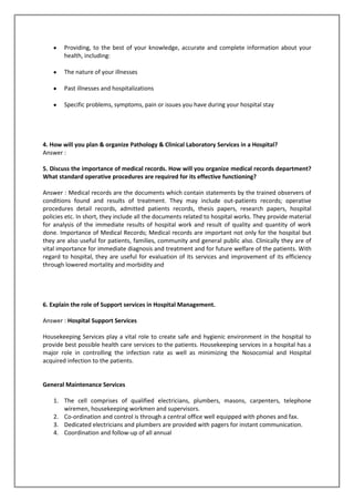 Hospital supportive services | DOCX