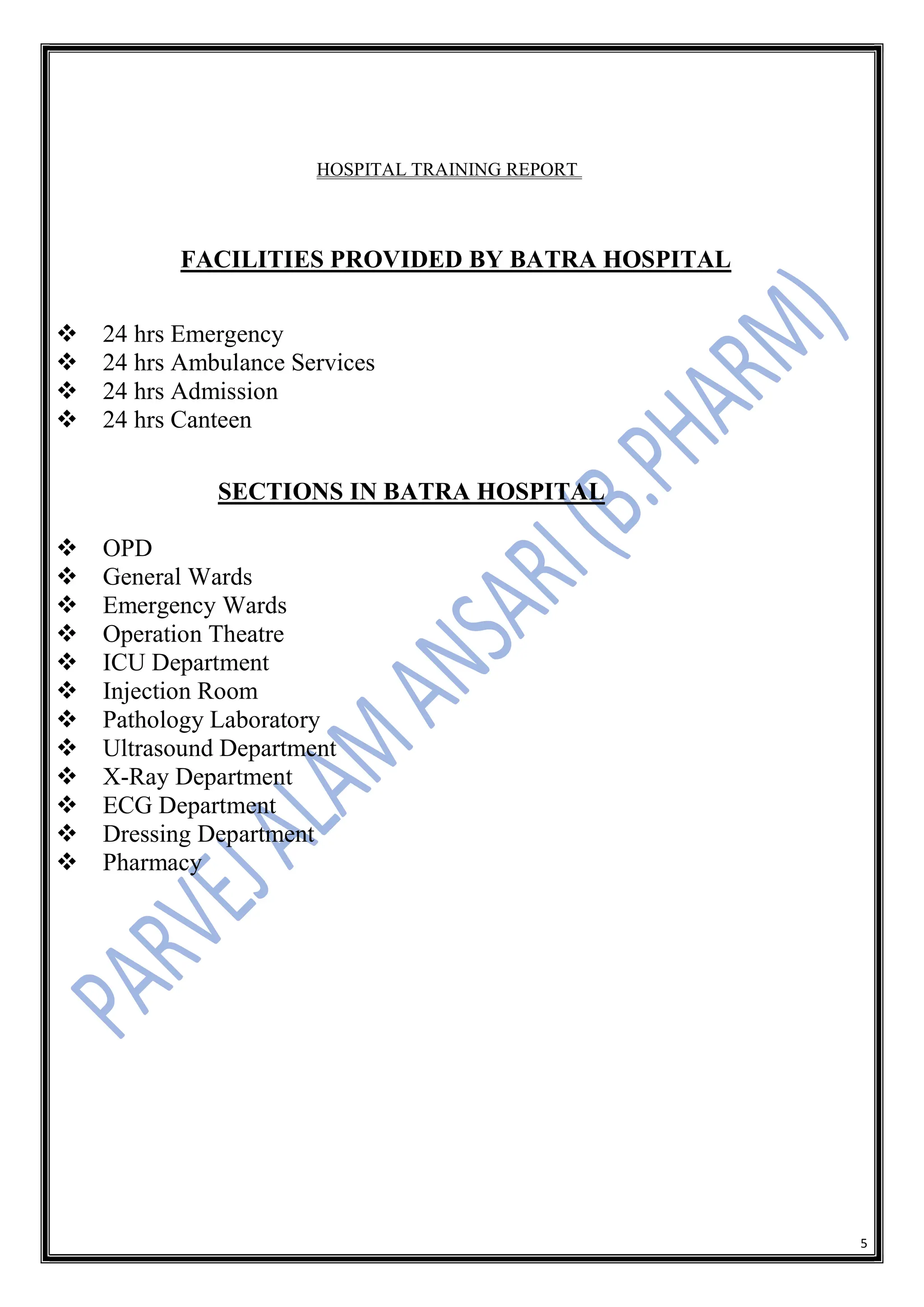 Hospital Training Report B.pharma 7th sem.pdf