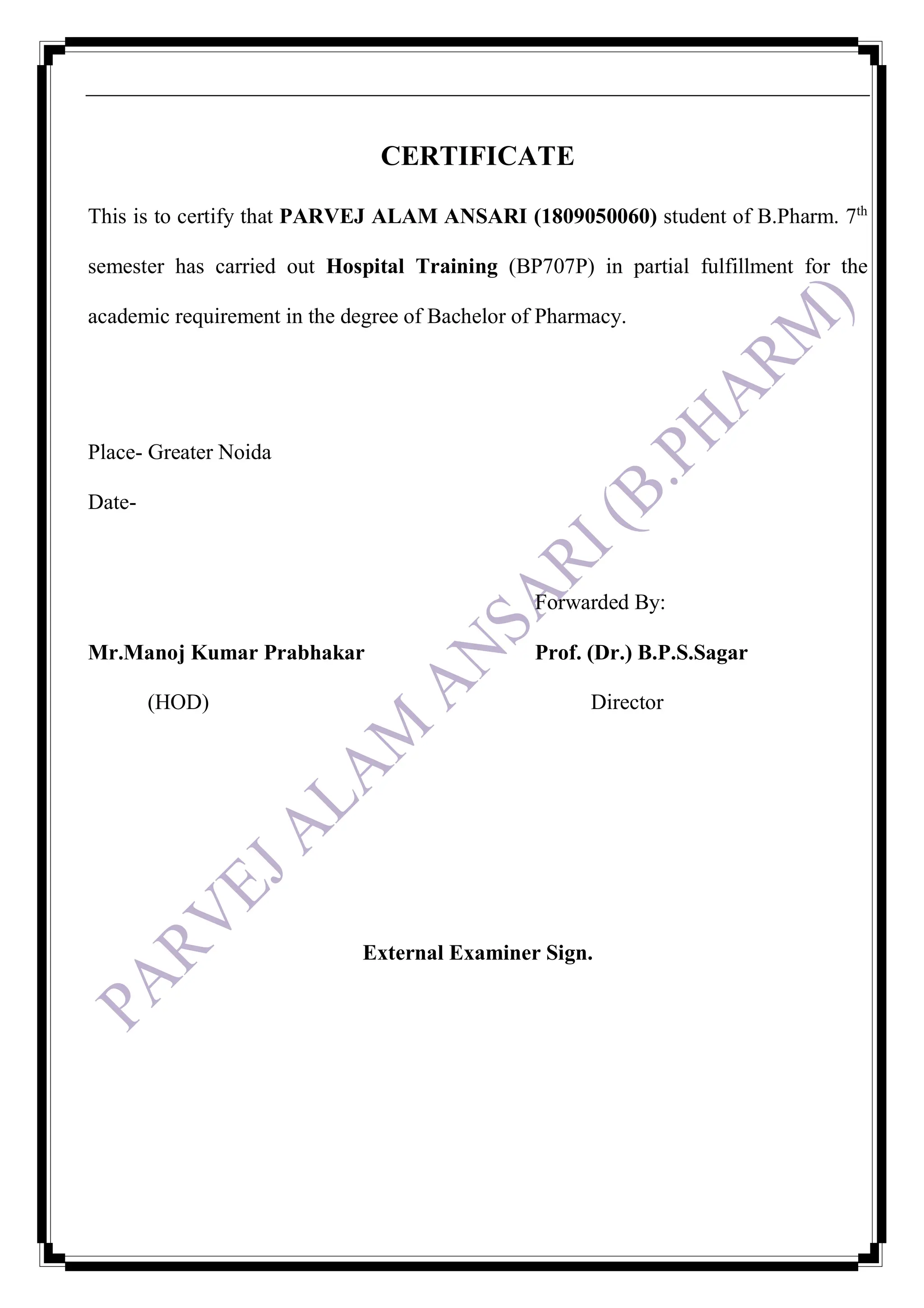 Hospital Training Report B.pharma 7th sem.pdf