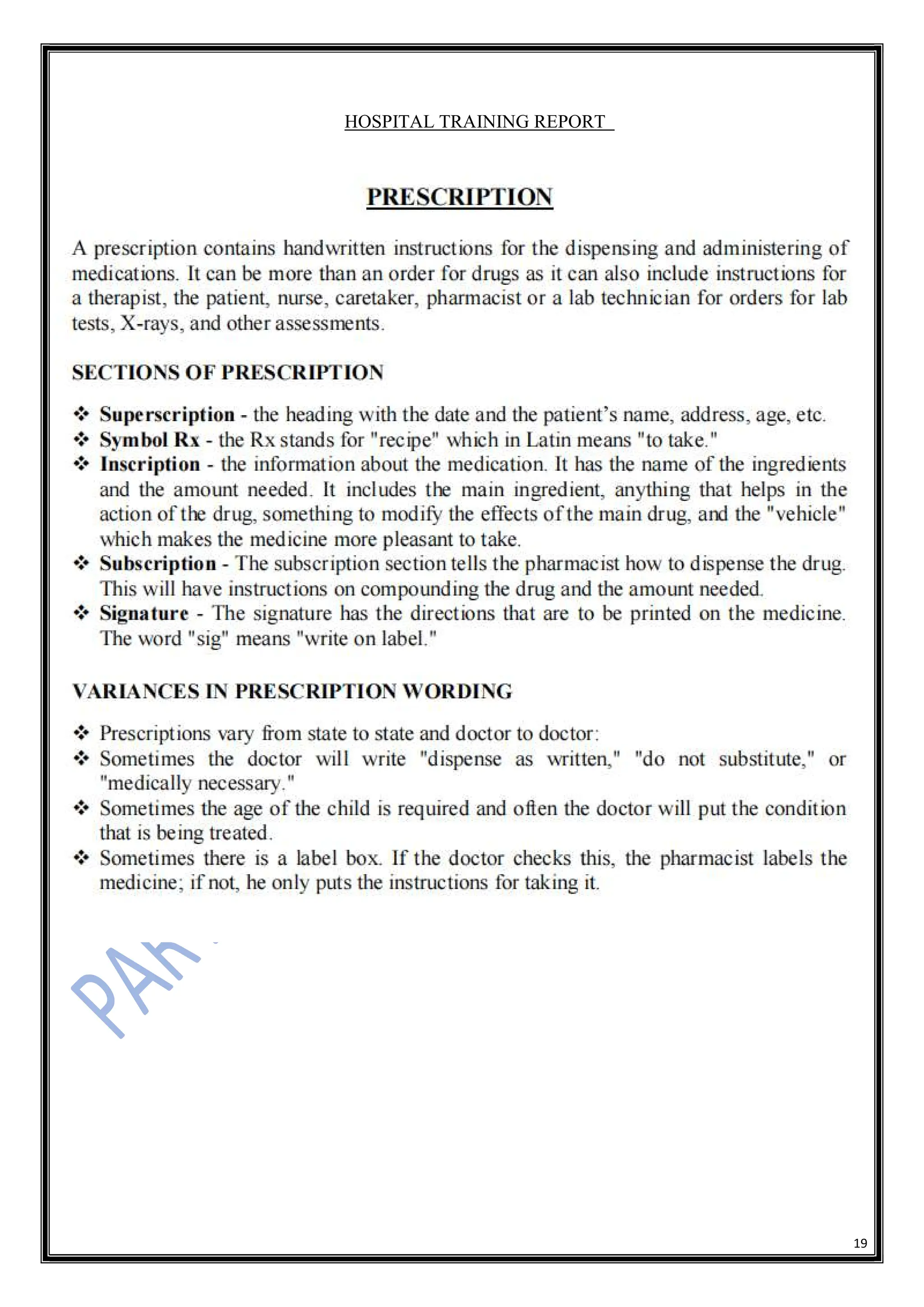 Hospital Training Report B.pharma 7th sem.pdf