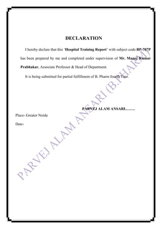 Hospital Training Report B.pharma 7th sem.pdf