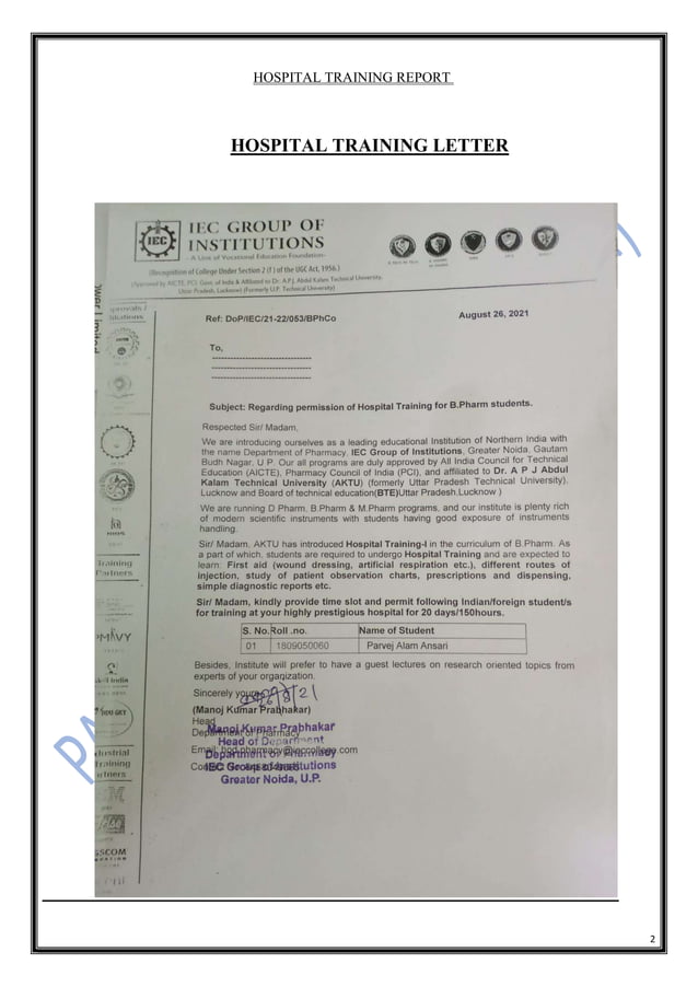 Hospital Training Report B.pharma 7th sem.pdf
