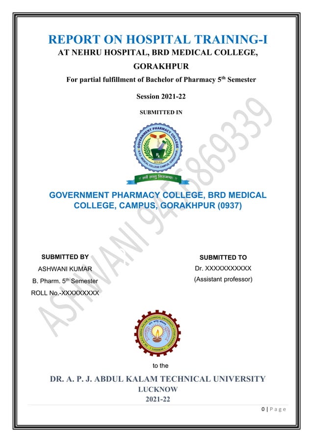 Hospital Training Report | PDF