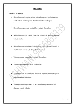 Hospital Training Report | PDF