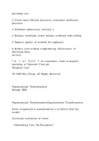 Hospital Transformation through Z B d B d tiZero Based Budg | DOCX