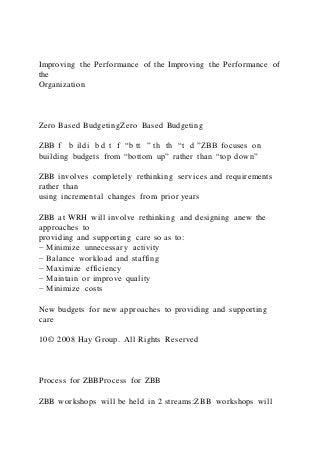 Hospital Transformation through Z B d B d tiZero Based Budg | DOCX
