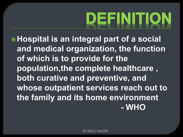 Hospital, types, organization & function | PPTX | Healthcare Industry ...