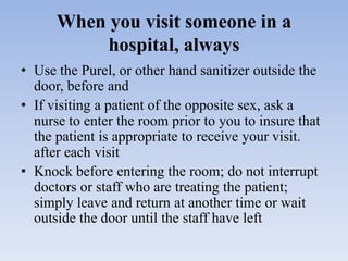 Hospital visitation guidelines | PPTX