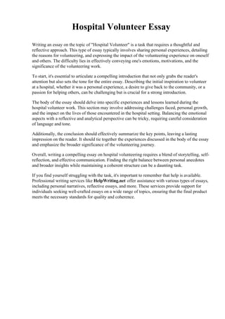 Hospital Volunteer Essay.pdf