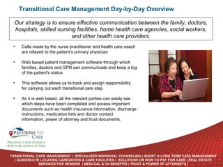 Presentation for Hospital Volunteers on Transitional Care Management | PPT