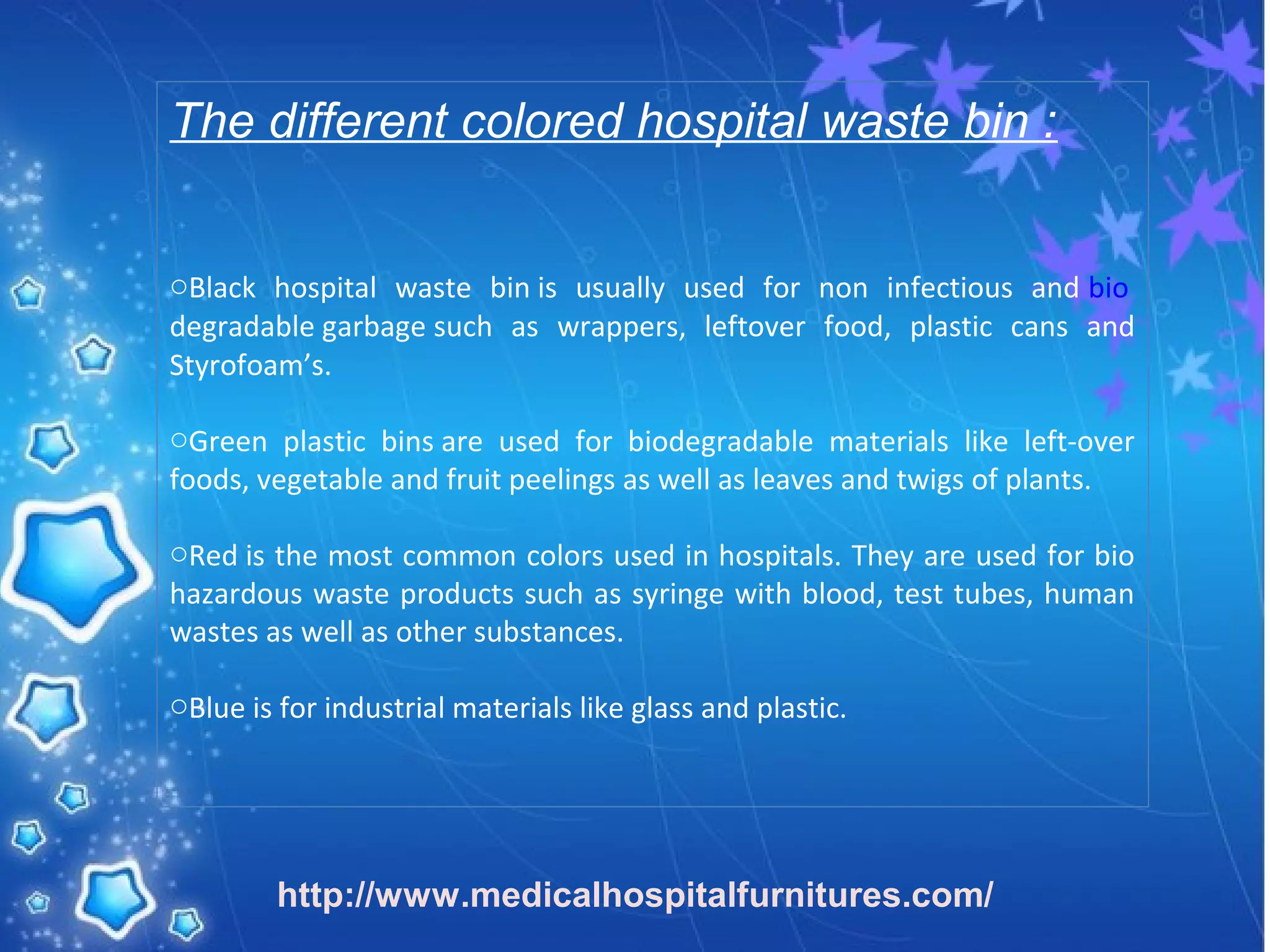 Hospital waste bin | PPT