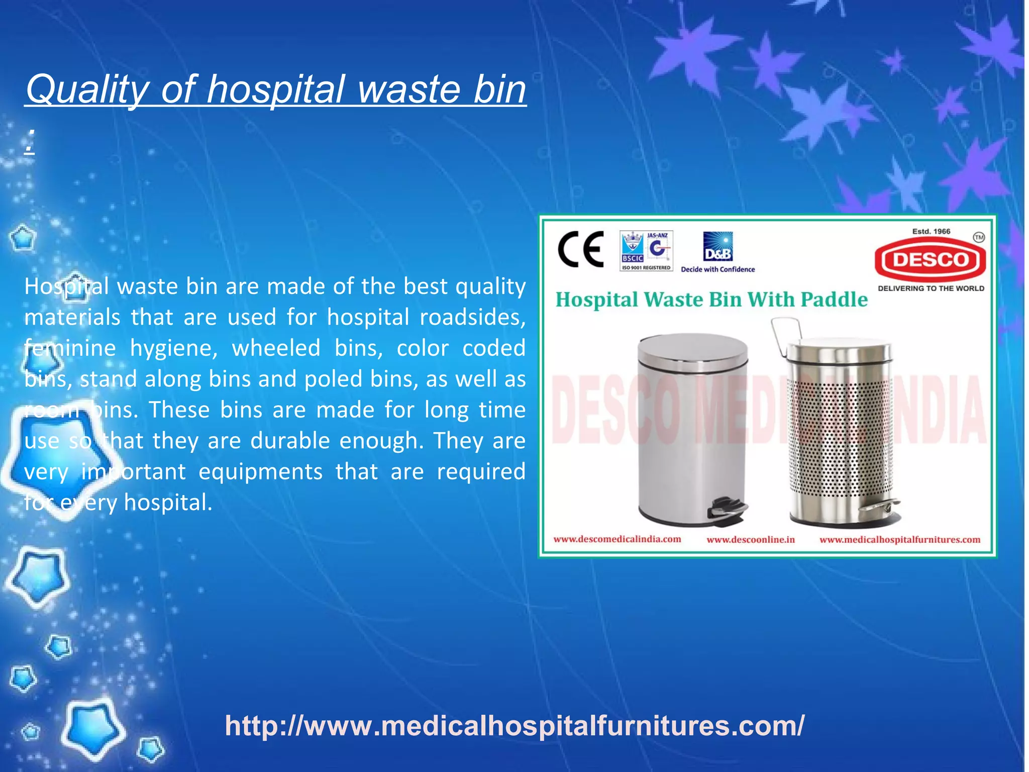 Hospital waste bin | PPT