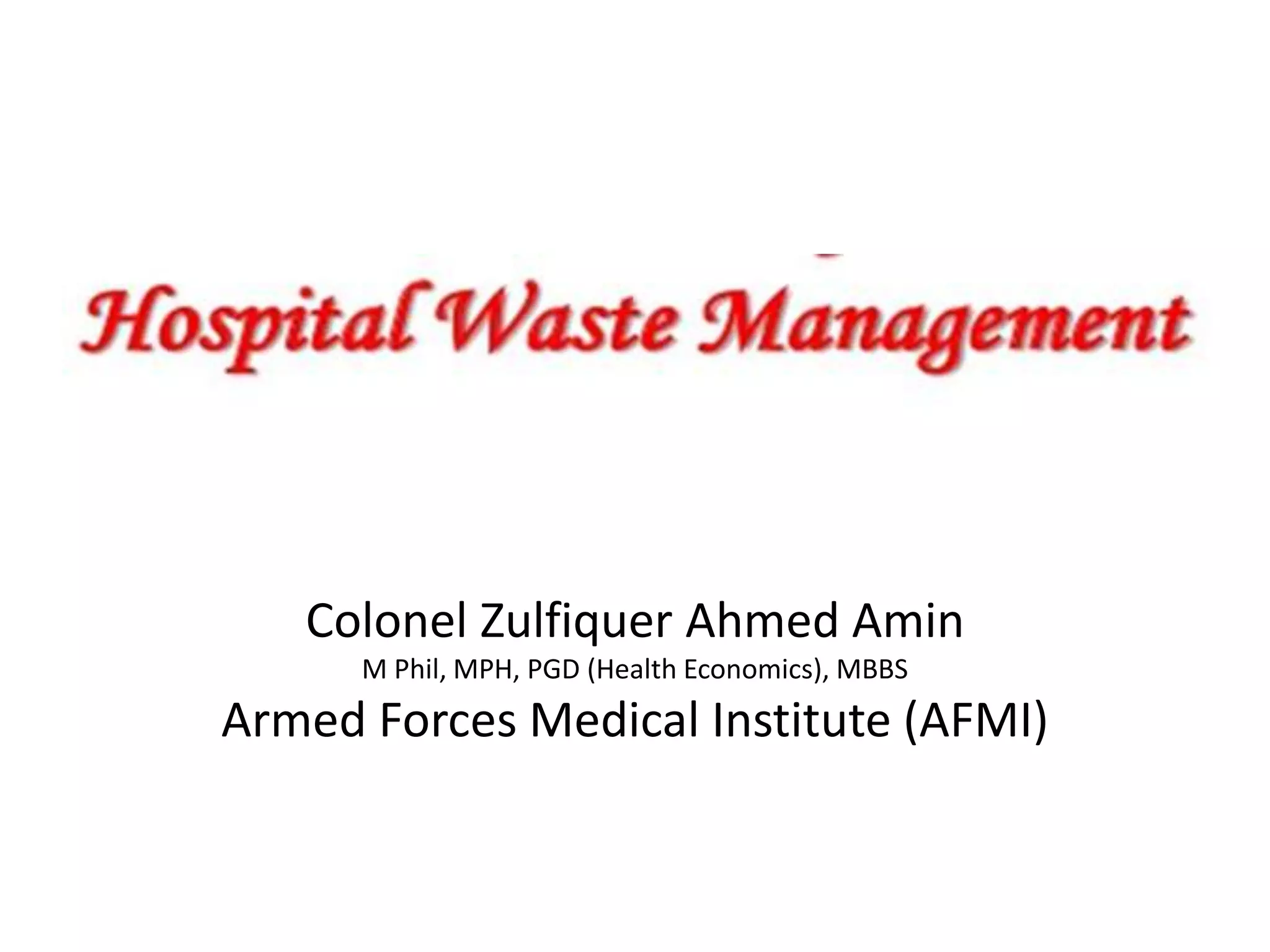 Hospital Waste Management | PPTX
