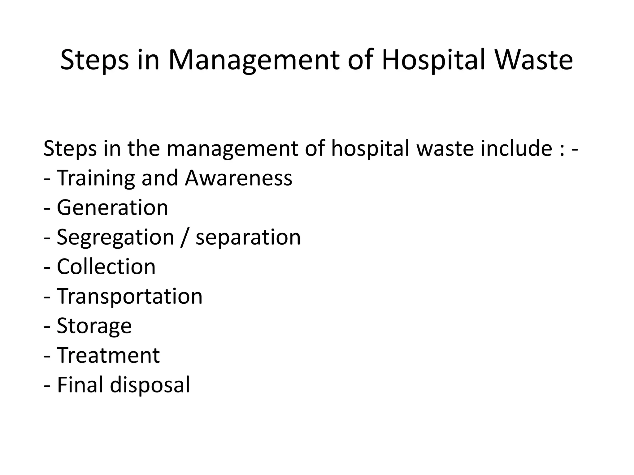 Hospital Waste Management | PPTX